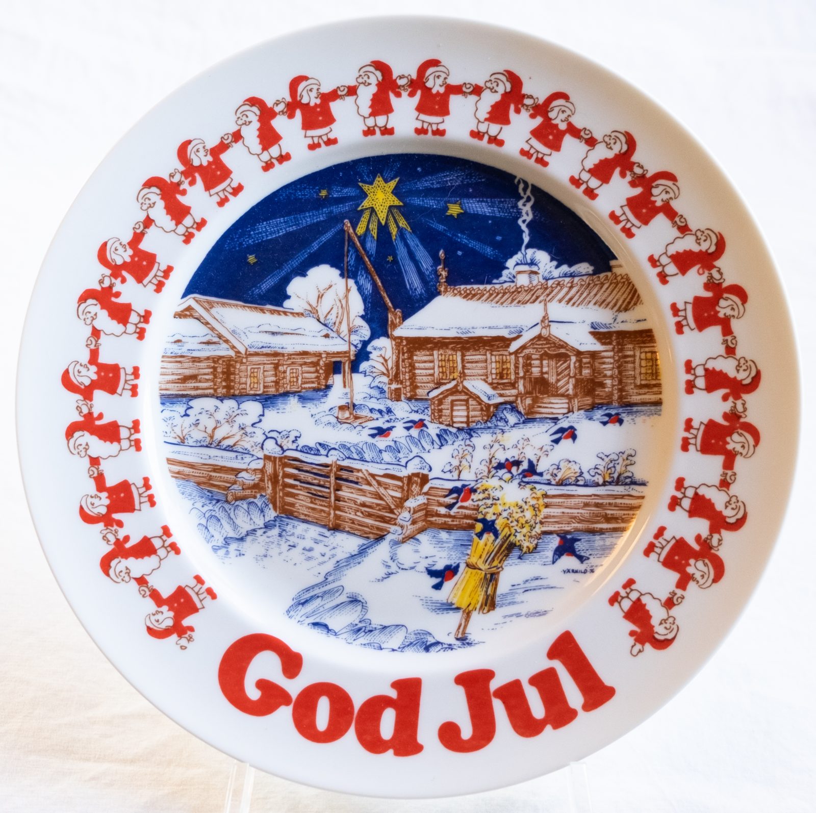 Elgporslin / Elg Porcelain, Sweden – God Jul / Merry Christmas 1976 ...