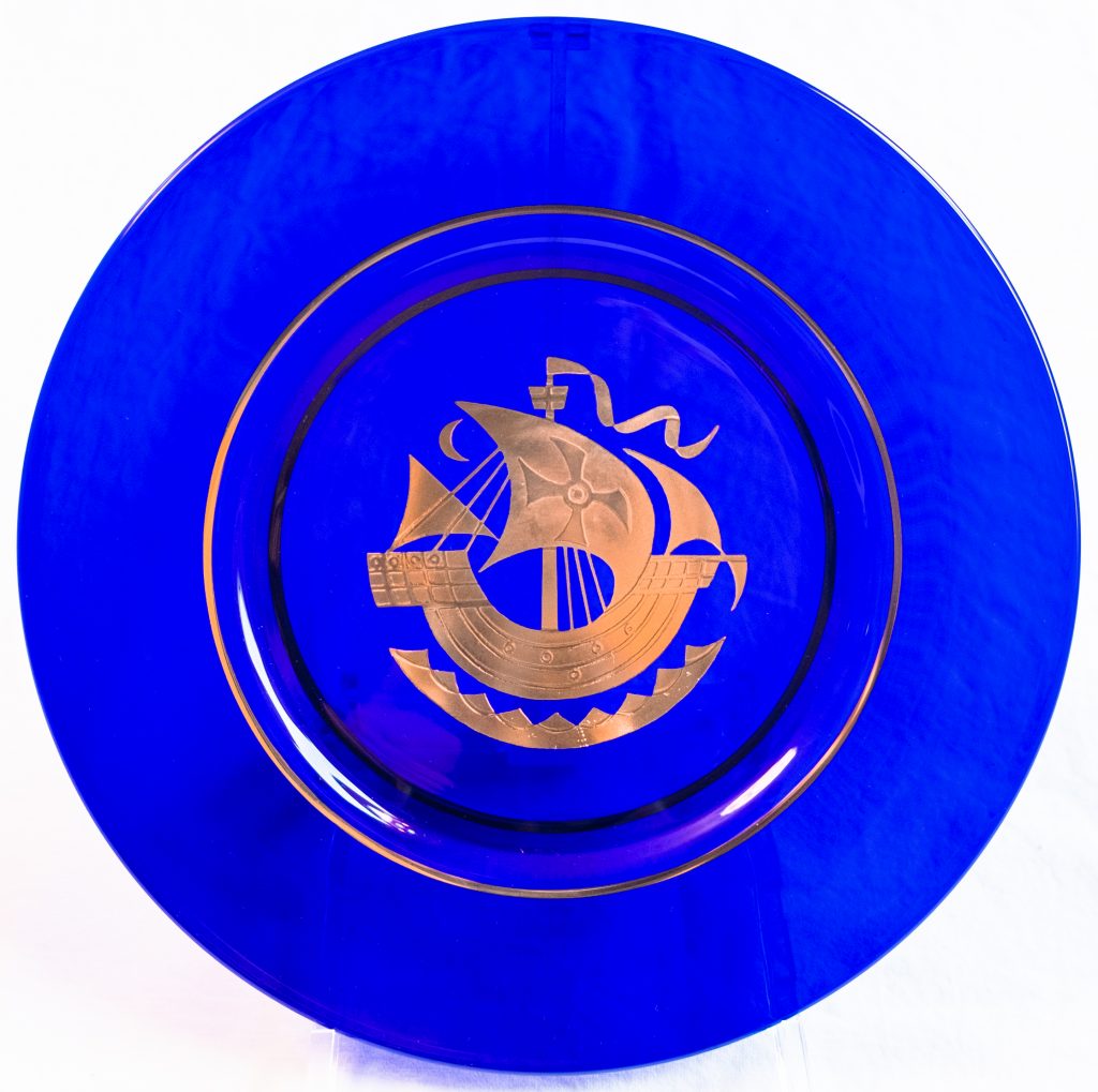 KOSTA, Sweden – Annual Plate 1973 – The Ship – Design: Vicke Lindstrand ...